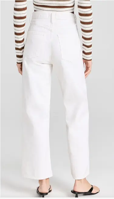 AGOLDE Ren High-rise Wide-leg Jeans - Fortune Cookie