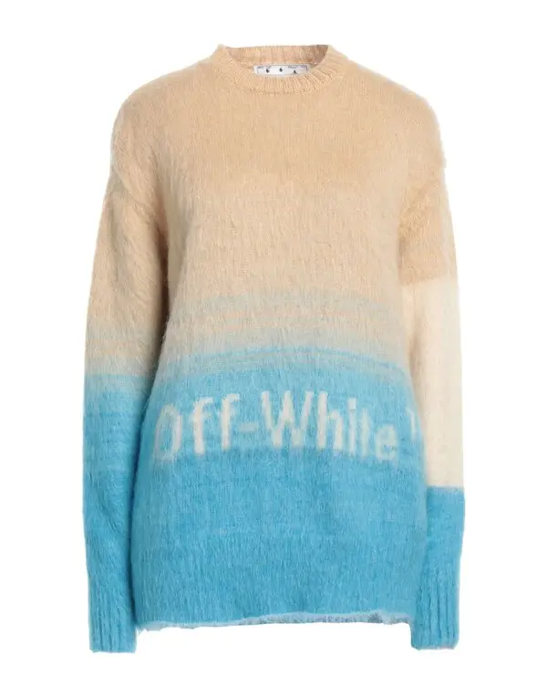 OFF-WHITE™ Sweater Mohair Wool Blend - Beige