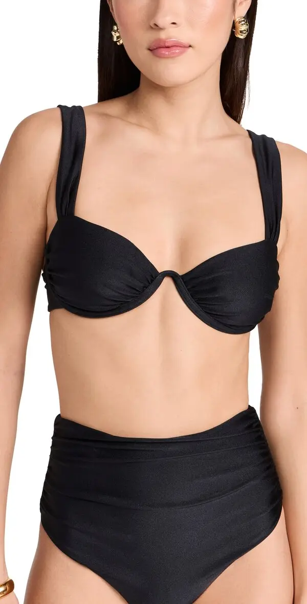 Simkhai Anniston Bikini Top - Black