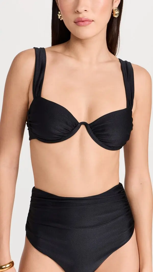 Simkhai Anniston Bikini Top - Black