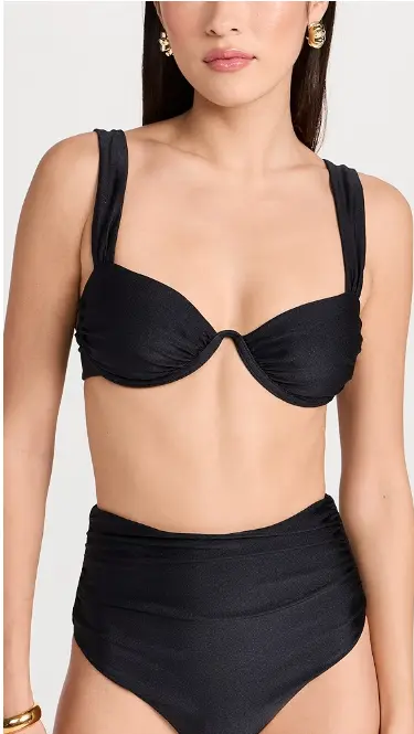 Simkhai Anniston Bikini Top - Black
