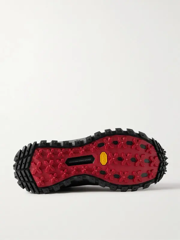 Moncler Trailgrip Gtx Leather-trimmed Sneakers - Black
