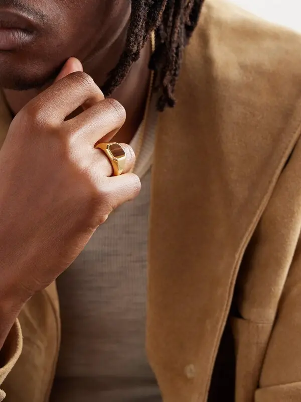 David Yurman Streamline® 18k Tiger's Eye Signet Ring - Gold