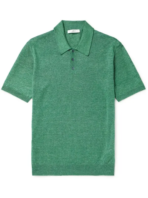 Mr P. Linen Polo Shirt - Green