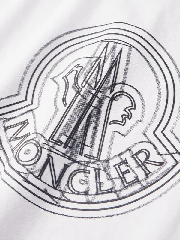 Moncler Logo-appliquéd Printed Cotton-jersey T-shirt