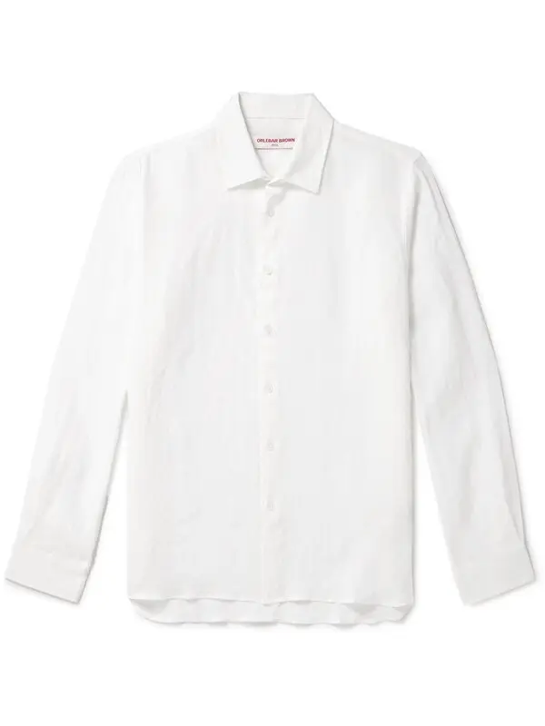 Orlebar Brown Justin Linen Shirt - White