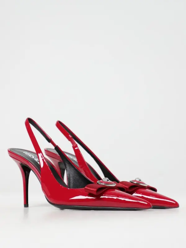 Versace High Heel Slingbacks - Red