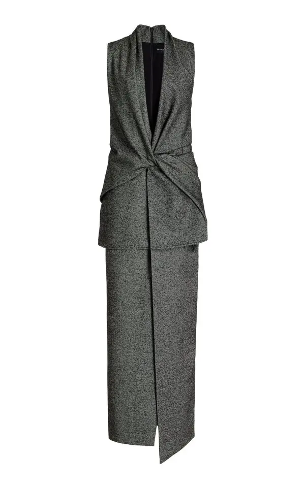 Brandon Maxwell The Margo Wool-blend Midi Dress