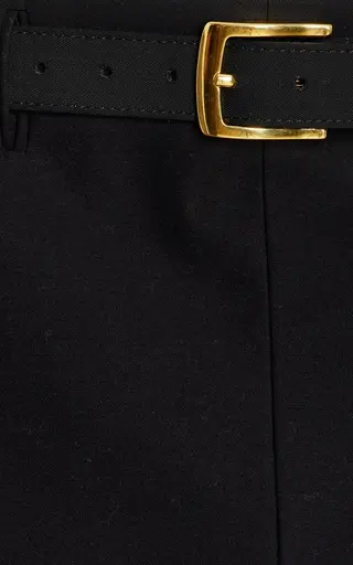 Brandon Maxwell Gabriella Belted Mini Skirt