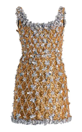 Carolina Herrera Embroidered Mini Dress