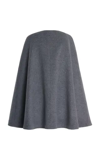 Carolina Herrera Button-front Wool And Cashmere-blend Cape Coat