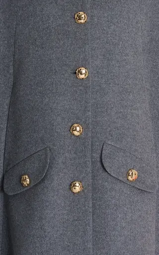 Carolina Herrera Button-front Wool And Cashmere-blend Cape Coat