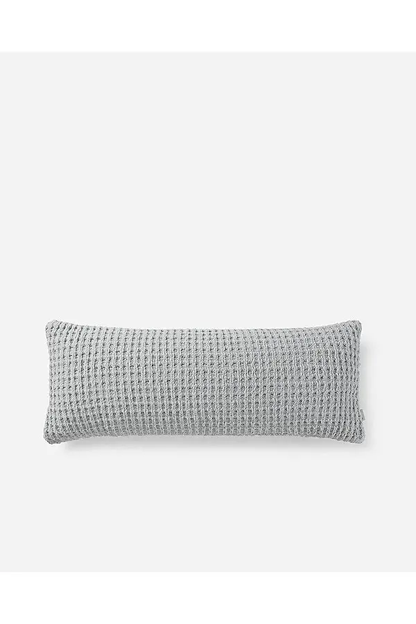 Free People Sunday Citizen Snug Waffle Lumbar Pillow - Cloud Grey