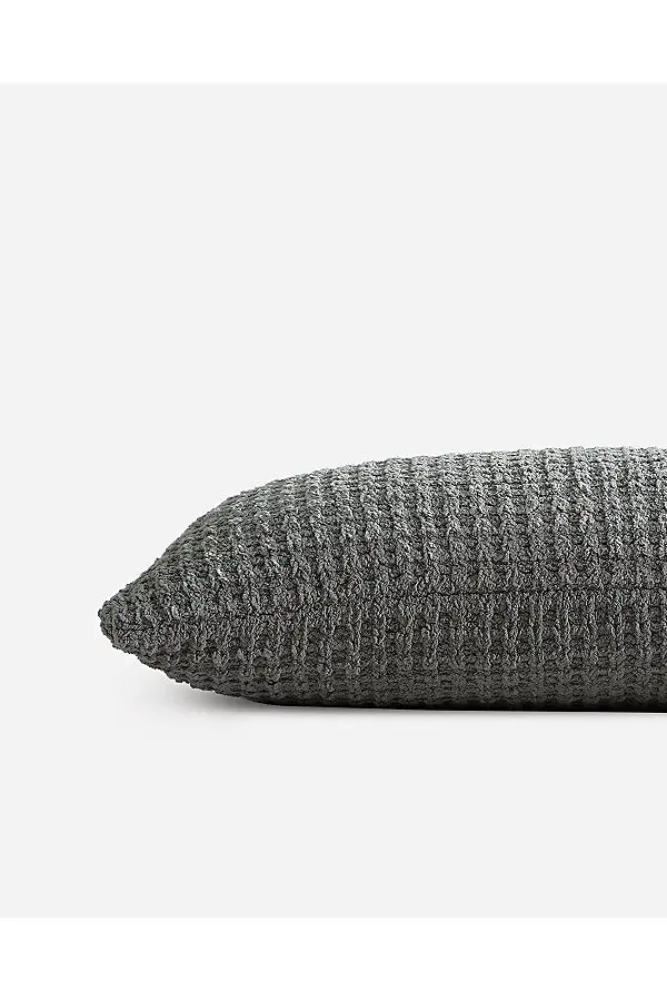 Free People Sunday Citizen Snug Waffle Lumbar Pillow - Granite
