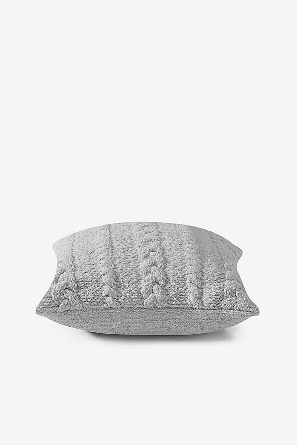Free People Sunday Citizen Braided Throw Pillow - Cloud Gray