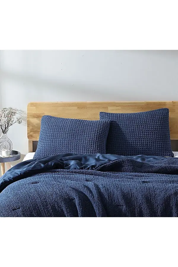 Free People Sunday Citizen Snug + Waffle Bamboo Sham Set - Midnight