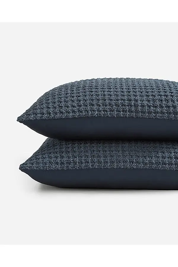 Free People Sunday Citizen Snug + Waffle Bamboo Sham Set - Midnight