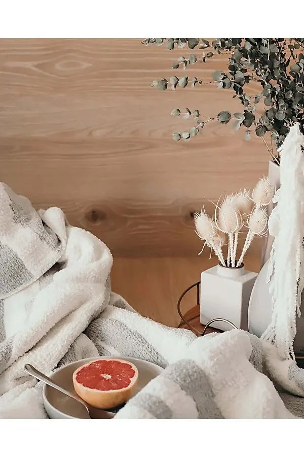 Free People Sunday Citizen Woodland Throw - Cloud Grey