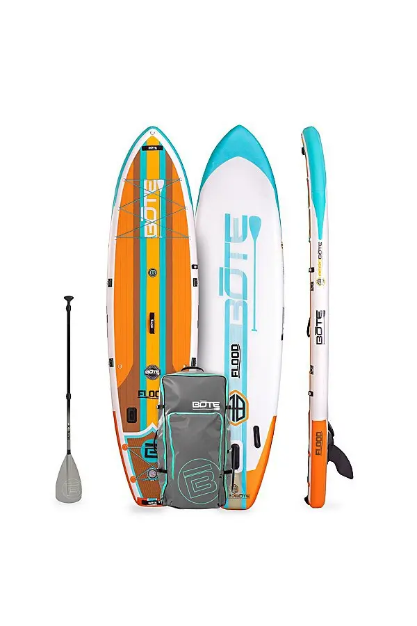 BOTE Flood Aero With Magnepod Inflatable Paddle Board Set - Orange