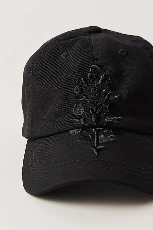Free People Big Buti Baseball Cap - Black/black