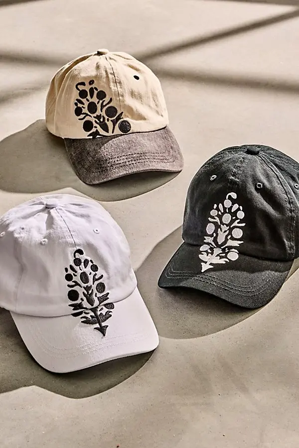 Free People Big Buti Baseball Cap - Black/white
