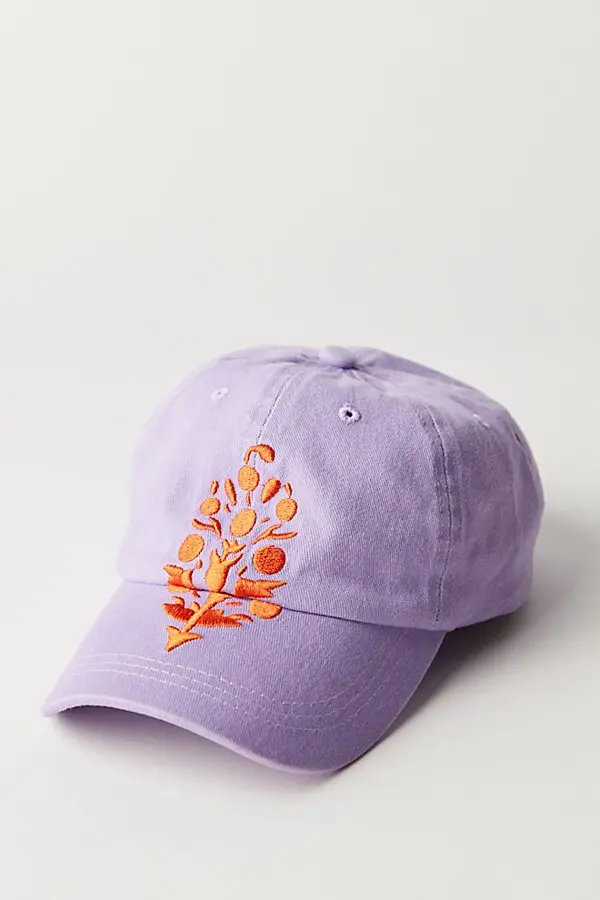Free People Big Buti Baseball Cap - Lavender/orange