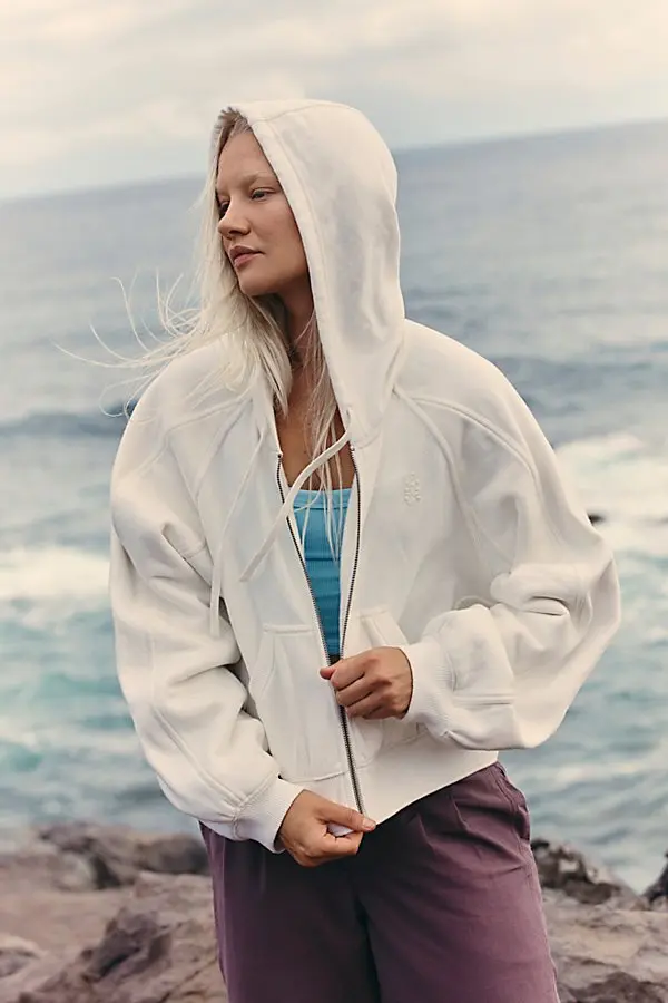 Free People Side Line Zip-up Top