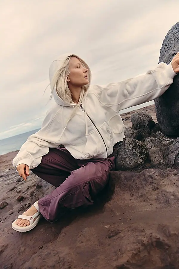 Free People Side Line Zip-up Top