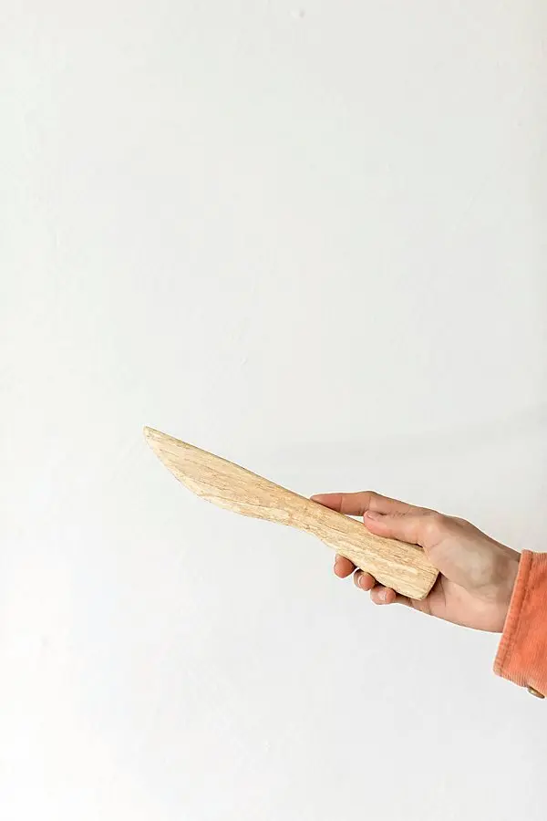 SUNHOUSE CRAFT Hand Carved Maple Spreading Knife - Spalted Maple