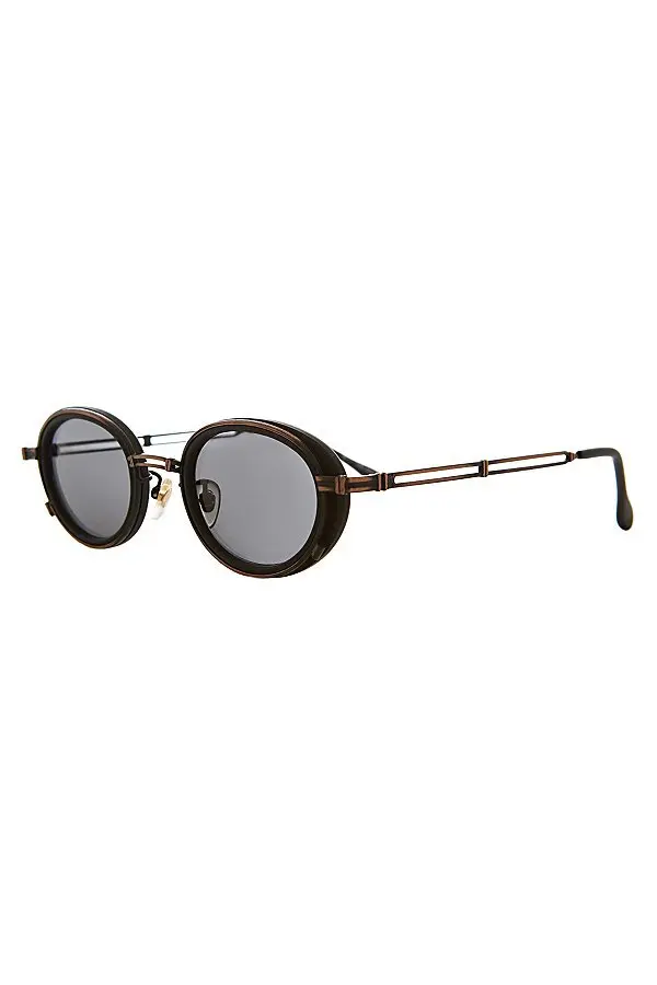 SUNGLASS MUSEUM Vintage Fusion Oval Sunglasses - Black