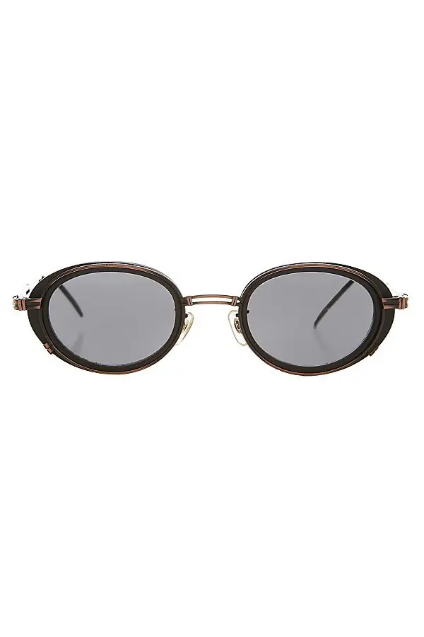 SUNGLASS MUSEUM Vintage Fusion Oval Sunglasses - Black
