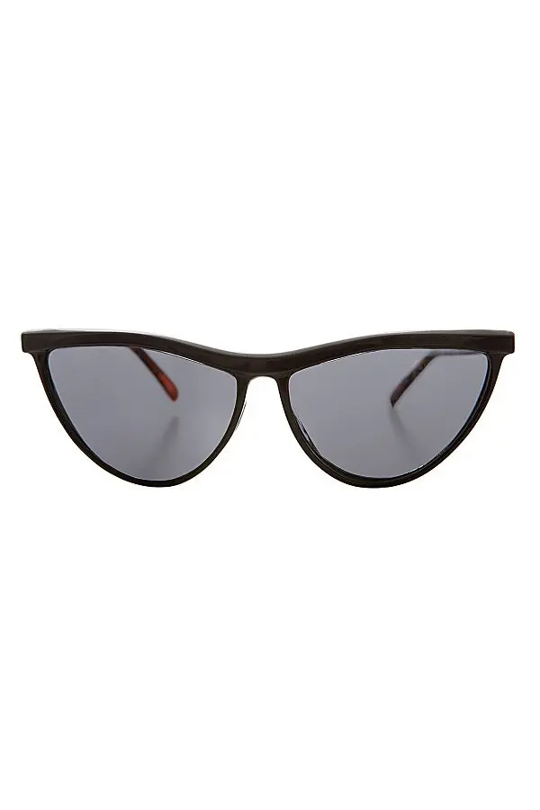 SUNGLASS MUSEUM Vintage Cat Eye Sunglasses - Black