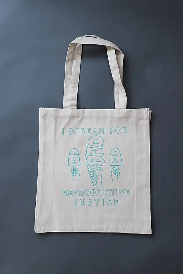 OVERSEASONED Ice Cream For Reproductive Justice Tote Bag