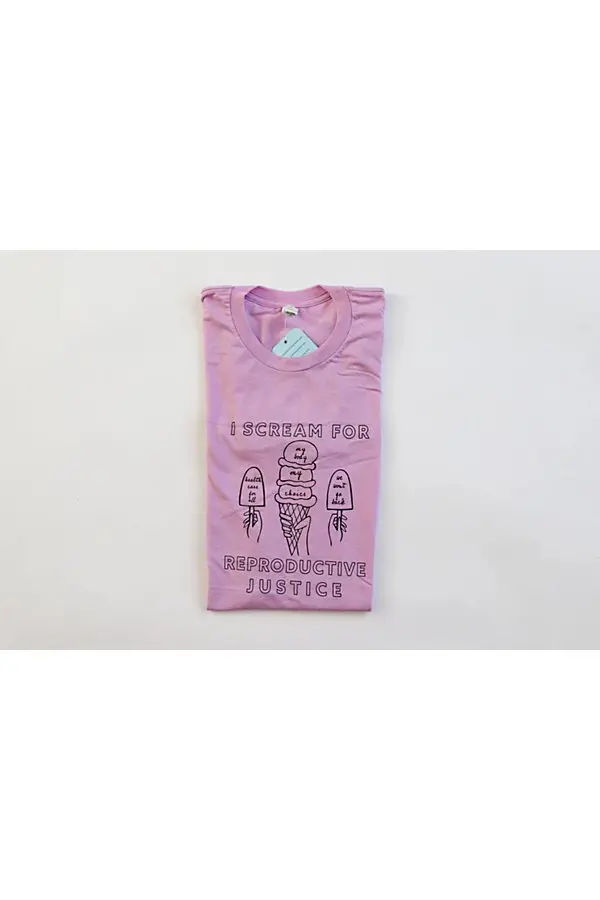 OVERSEASONED Ice Cream For Reproductive Justice Tee - Lavender