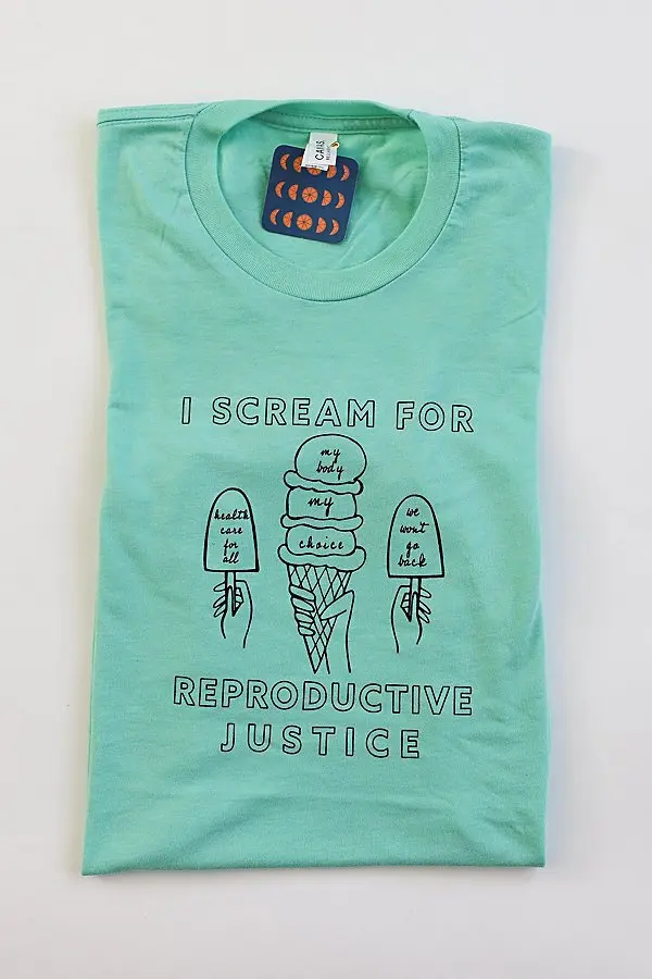OVERSEASONED Reproductive Justice Graphic T-shirt - Mint