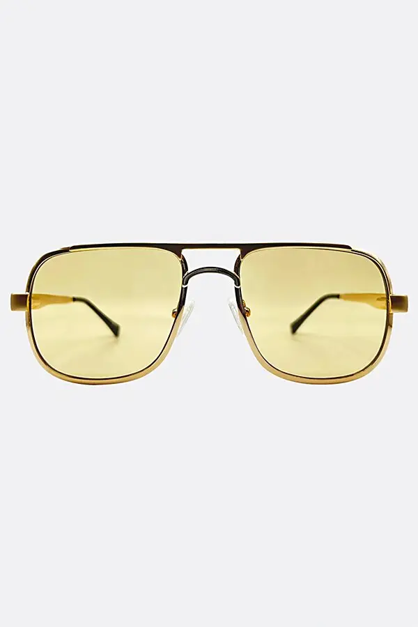 GIANT VINTAGE SUNGLASSES Fillmore Square Tinted Sunglasses - Gold