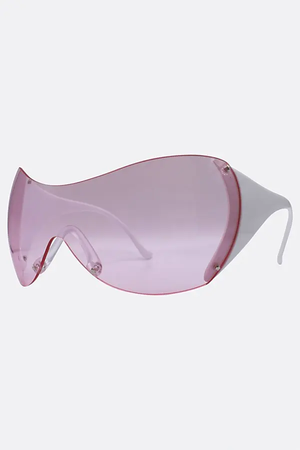 GIANT VINTAGE SUNGLASSES Giant Vintage Original Boom Oversized Shield Sunglasses - Pink
