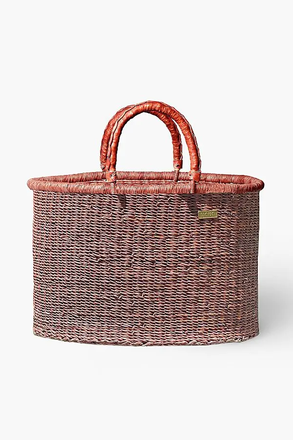 LINUS Bolga Rear Basket - Aubergine
