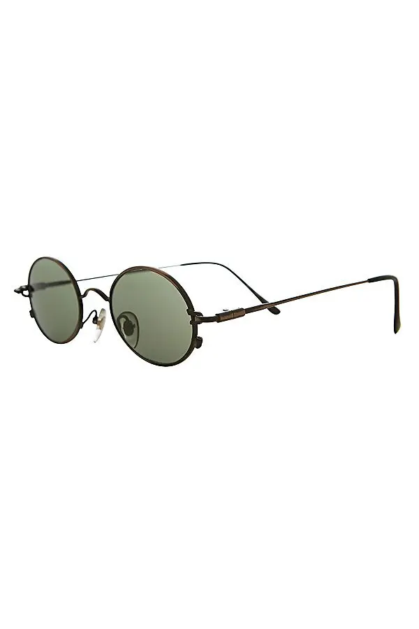 SUNGLASS MUSEUM Vintage Greco Oval Sunglasses - Greyed Olive