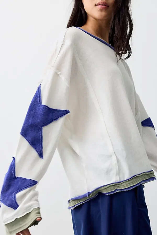 Free People We The Free You're A Star Tee - Ivory Combo