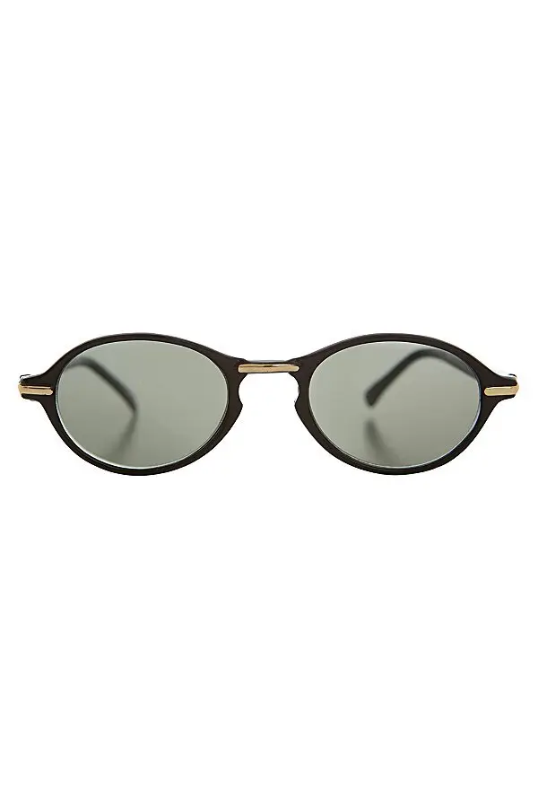 SUNGLASS MUSEUM Vintage Cooper Oval Sunglasses - Black