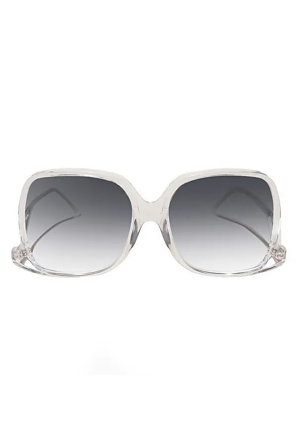 SUNGLASS MUSEUM Retro Mia Oversized Sunglasses - Gray Lens