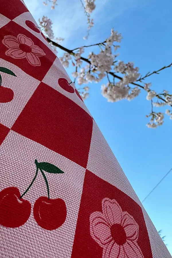 OVERSEASONED Cherry Picnic Tote Bag