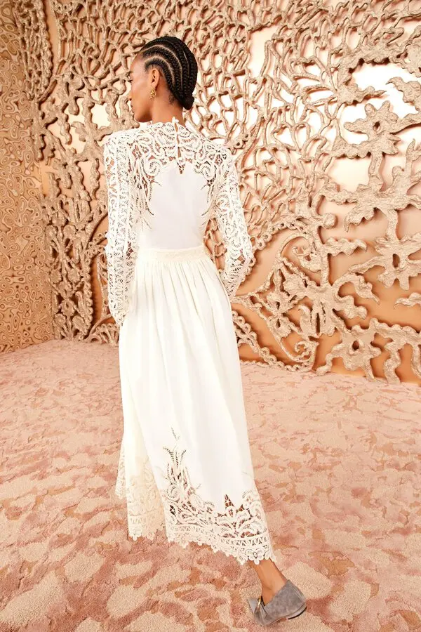 Ulla Johnson Palermo Cotton-Silk Dress In Pearl - 40% Off | Editorialist