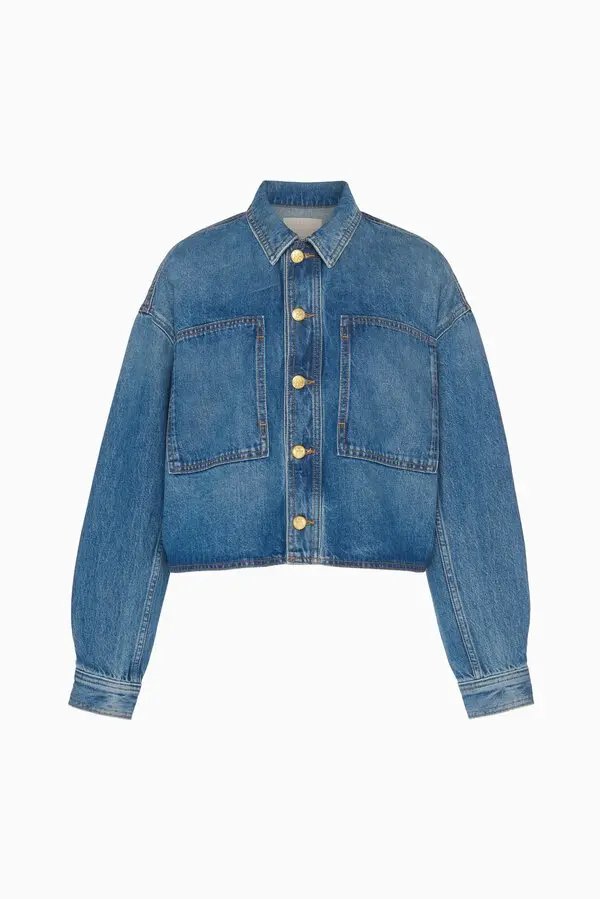 Ulla Johnson The Bobbi Denim Jacket - Danube Medium Indigo Wash