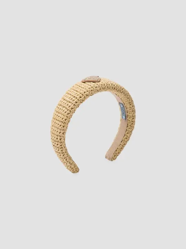 Prada Crochet Headband - Beige