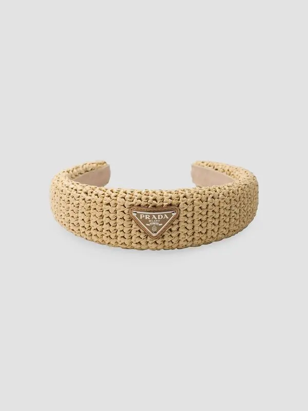 Prada Crochet Headband - Beige