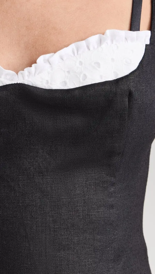 Reformation Lovella Linen Dress In Black - 70% Off | Editorialist