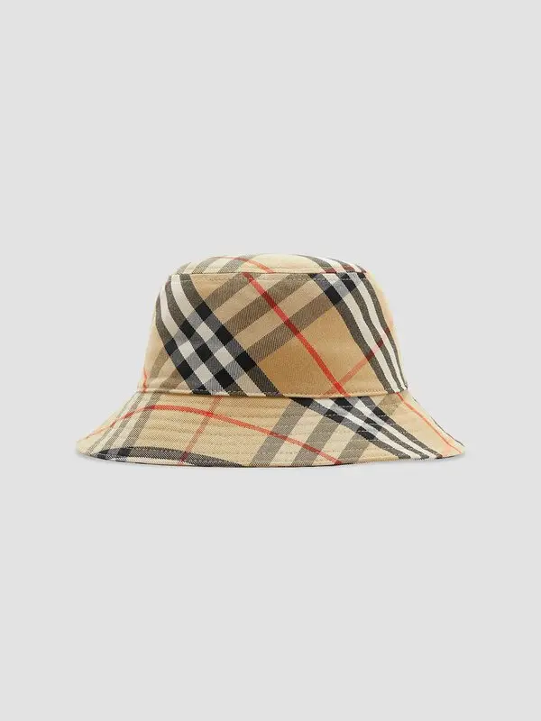 Burberry Check Bucket Hat - Sand
