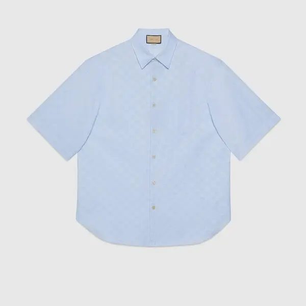 Gucci Gg Supreme Oxford Cotton Shirt